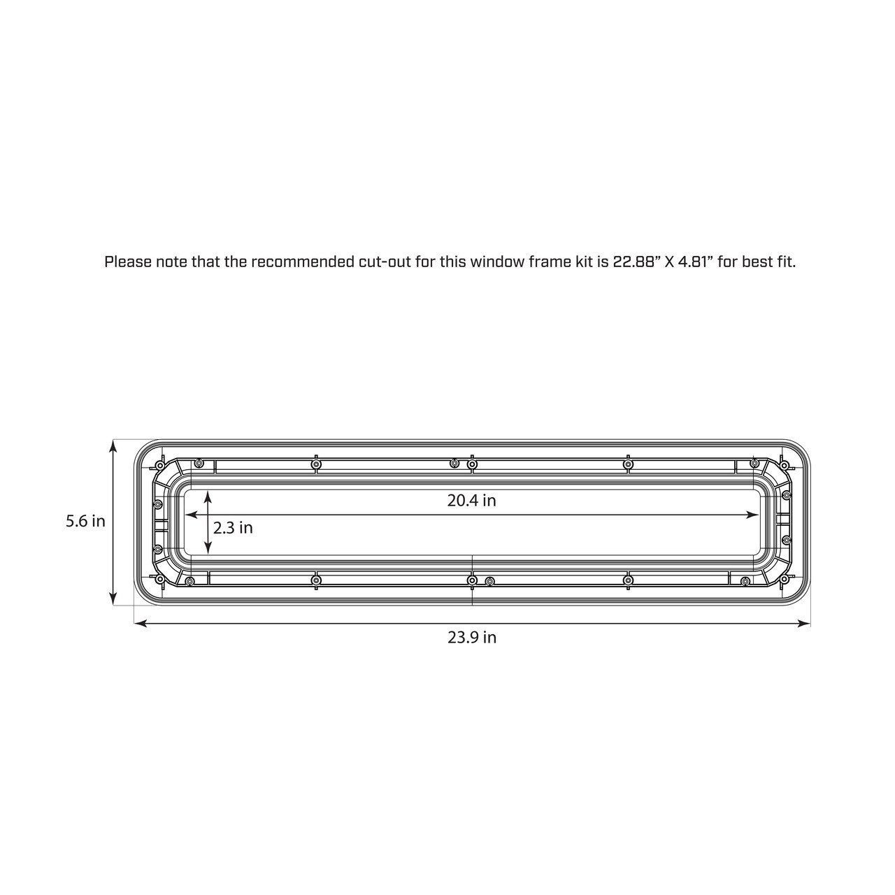 24" x 6" Commercial Window Frame Kits | Action Direct