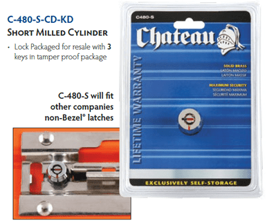 Chateau Short Milled Cylinder Bezel Lock – Storage