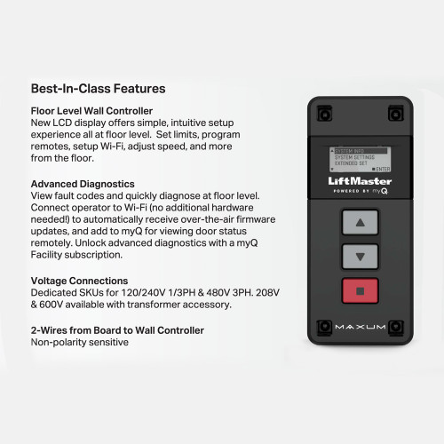 LiftMaster MAXUM DC Jackshaft Door Operator with Manual Release