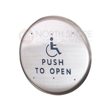 BEA 10PBR1 6" Round ADA Push Plate with Handicap Logo