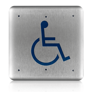 BEA 10PBS6LL 6" Push Plate – Handicap Logo
