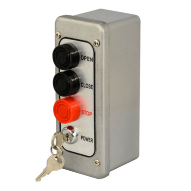 Exterior 3-Button Control Station with Lockout – Weatherproof