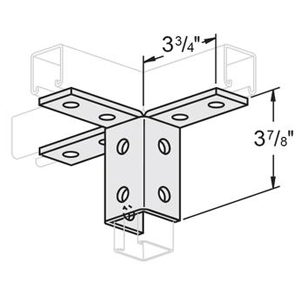 12 HOLE TRIPLE CORNER WING - ELECTRO GALVANIZED