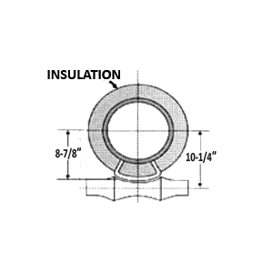 10" PIPE COVERING PROTECTION SADDLE WITH 3-1/16" INSULATION - PLAIN
