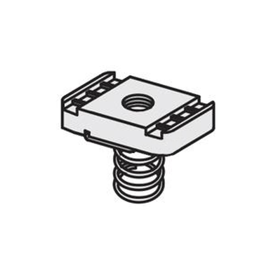 10-24 LONG SPRING MINI CHANNEL NUT - ELECTRO GALVANIZED