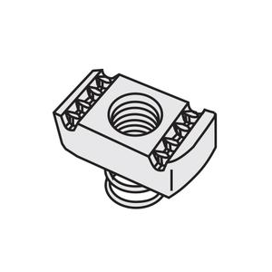 M6-1 SHORT SPRING CHANNEL NUT, 1/4 THICK - 316 STAINLESS STEEL