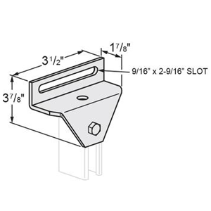 2 HOLE SLOTTED Z SUPPORT WITH 1-5/8" OFFSET - ELECTRO GALVANIZED