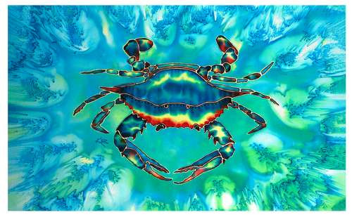 Blue Crab Outdoor Mat | Crab-themed outdoor mat