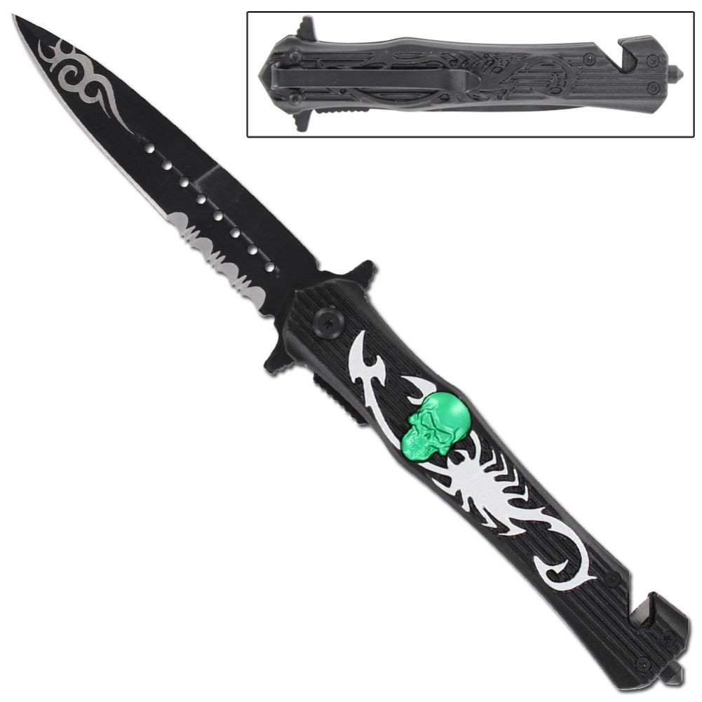 Tribal Scorpion Spring Assist Knife - Kaswords.com