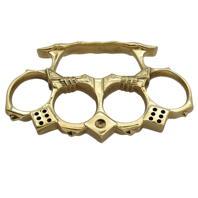 Brass Dice Motif Paperweight – Four Finger Knuckle Design for ...