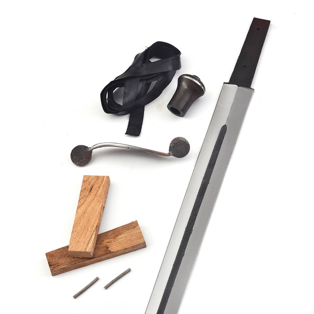 Premium High Carbon Spring Steel Sword – Double-Edged Blade, Full Tang ...