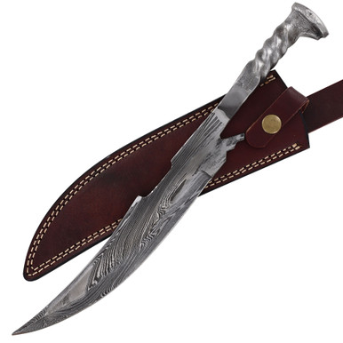 Damascus Steel Collectable Railroad Spike Knife | Locomotive Spike ...