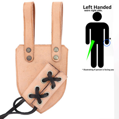 Left-Handed Genuine Leather Universal Diagonal Dagger Rapier Sabre Frog ...