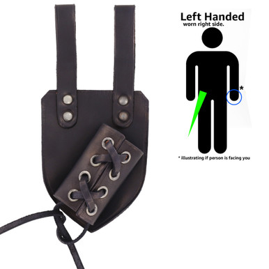 Left-Handed Genuine Leather Universal Diagonal Dagger Rapier Sabre Frog ...