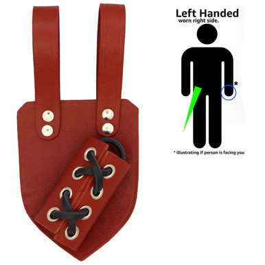 Left-Handed Genuine Leather Universal Diagonal Dagger Rapier Sabre Frog ...