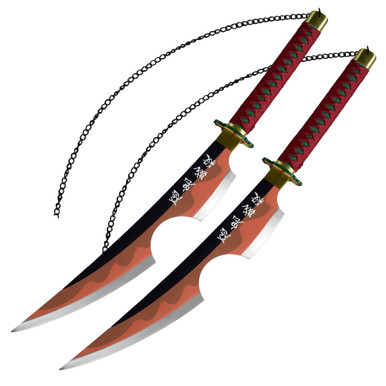 Demon Slayer Uzui Tengen Twin Nichirin Swords – Bulk Anime Collectible