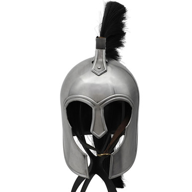 Troy Helmet Spartan Warrior Headgear with Real Buff Leather Inliner