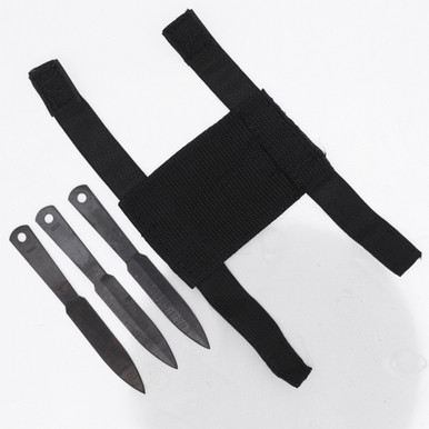 3-Piece Compact Throwing Knife Set – High Carbon Steel with Wrist Sheath