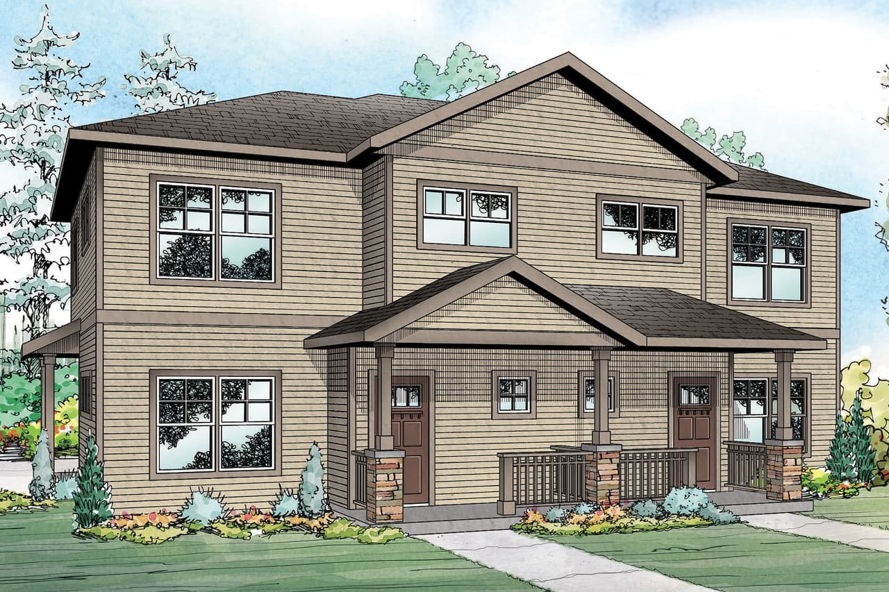 Duplex Designs & Floor Plans: Mutli-Family House Plans & Floor Plans ...