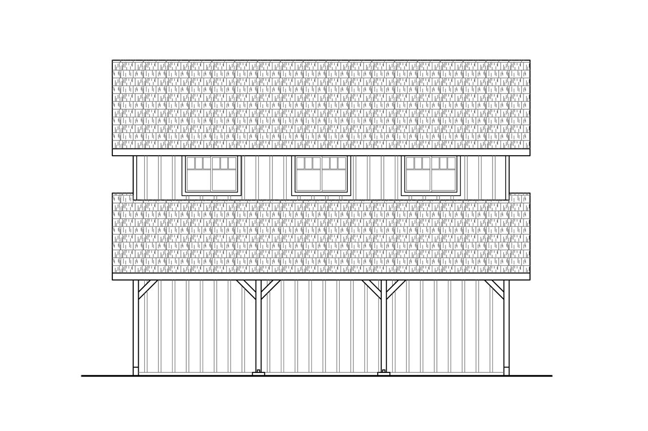 Barn Plan #20-324 - Traditional Barn Plan - Associated Designs