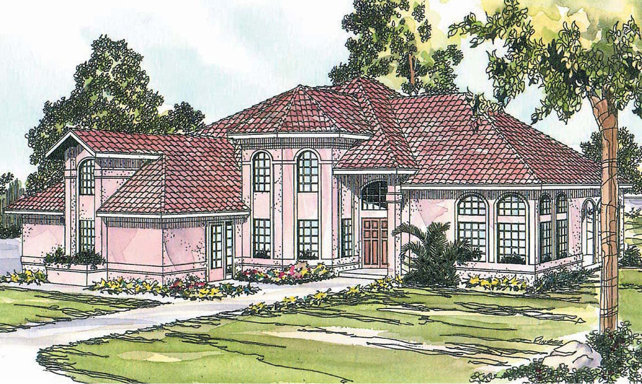 Spanish House Plans - 11-084 - Associated Designs