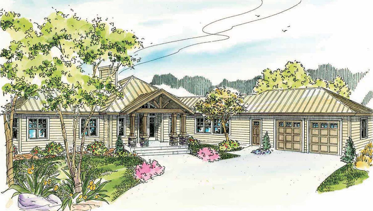 Lodge Style House Plans - 10-542 - Associated Designs