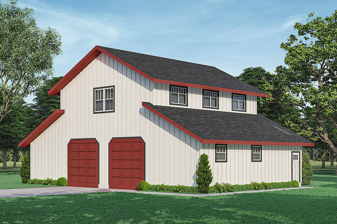 Barn Plan #15795 - Traditional Barn Plan - Associated Designs