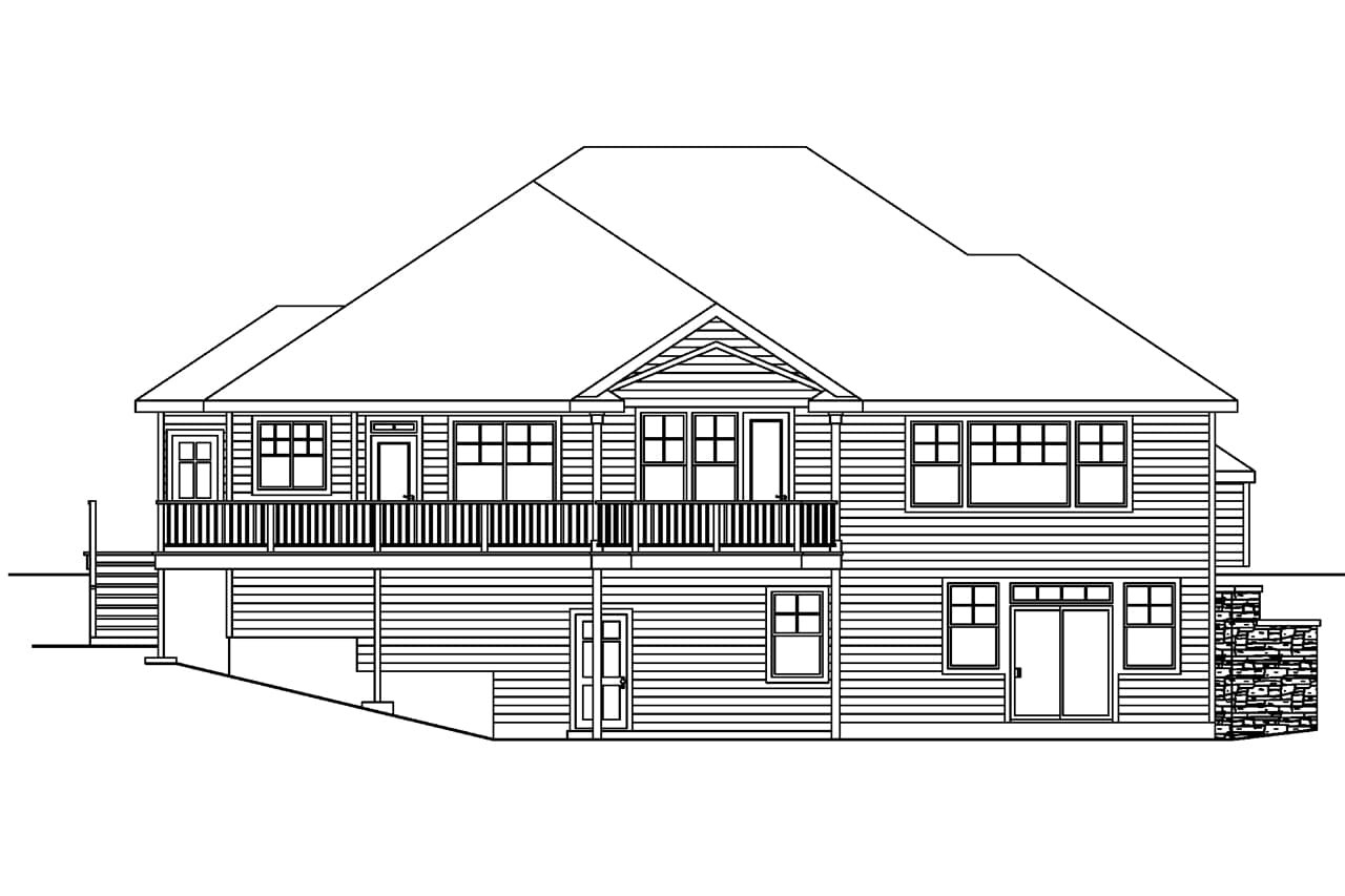 Sloped Lot House Plans Walkout Basement | Rear Sloping Lots ...