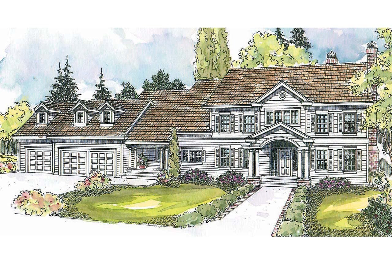 Colonial House Plans & Floor Plans | Associated Designs