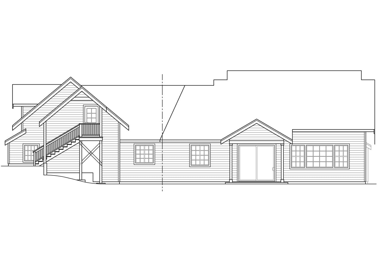 Craftsman Bungalow House Plan | Sloped Lot Home | Downhill Slope ...
