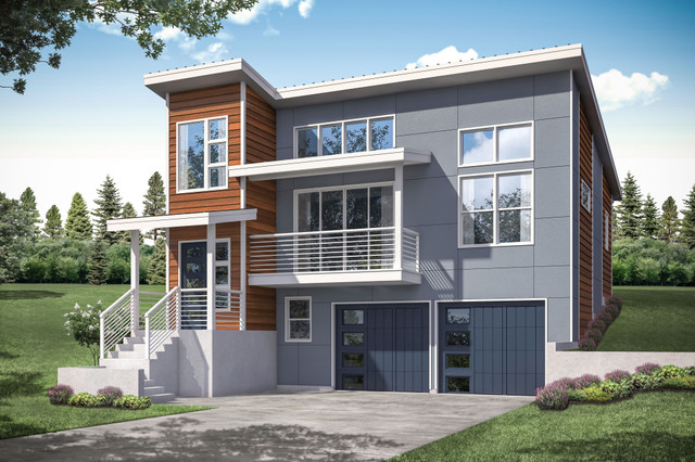 A View Above the Rest: Sloped Lot Home Design Captures Elevated Views ...