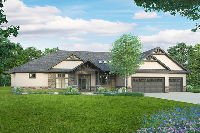 Modern Craftsman Dream Home Plan Meadows Edge - Associated Designs