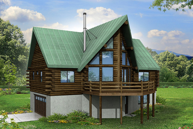 Rustic Elegance: Eagle Rock Log House Plan Offers Stunning Views ...