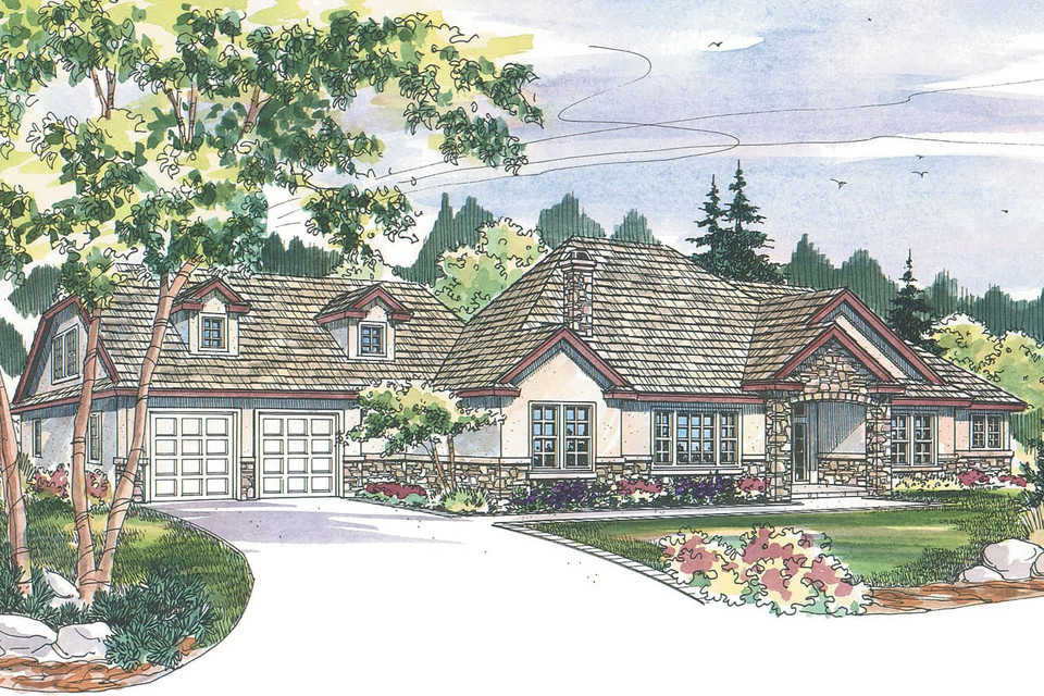 Georgian House Plans | Downhill Slope | Sloped Lot House Plans ...