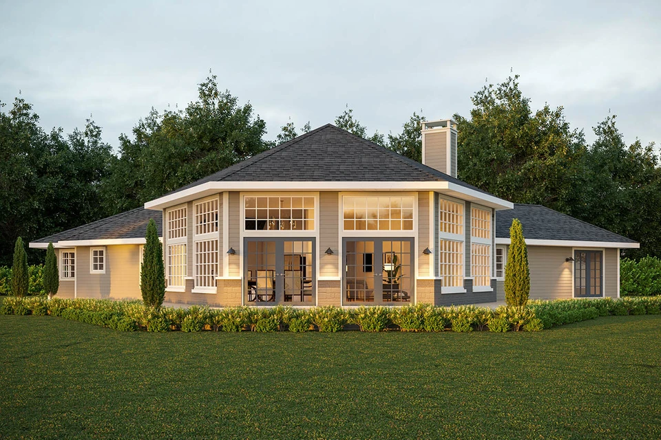 Oregon Hexagonal House Plan - Home Plans for Oregon and California ...
