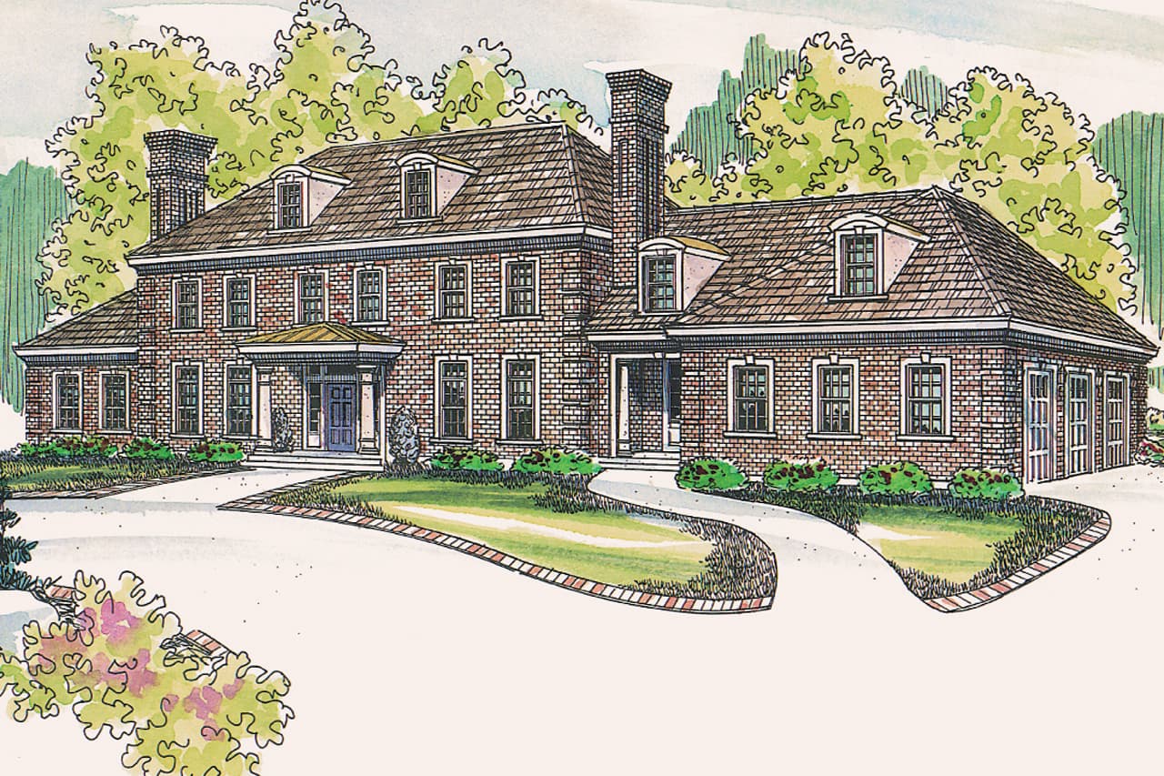 One Story Colonial House Plans