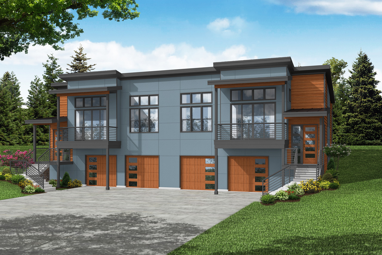 Modern Palisade is a Luxury Duplex Plan - Associated Designs