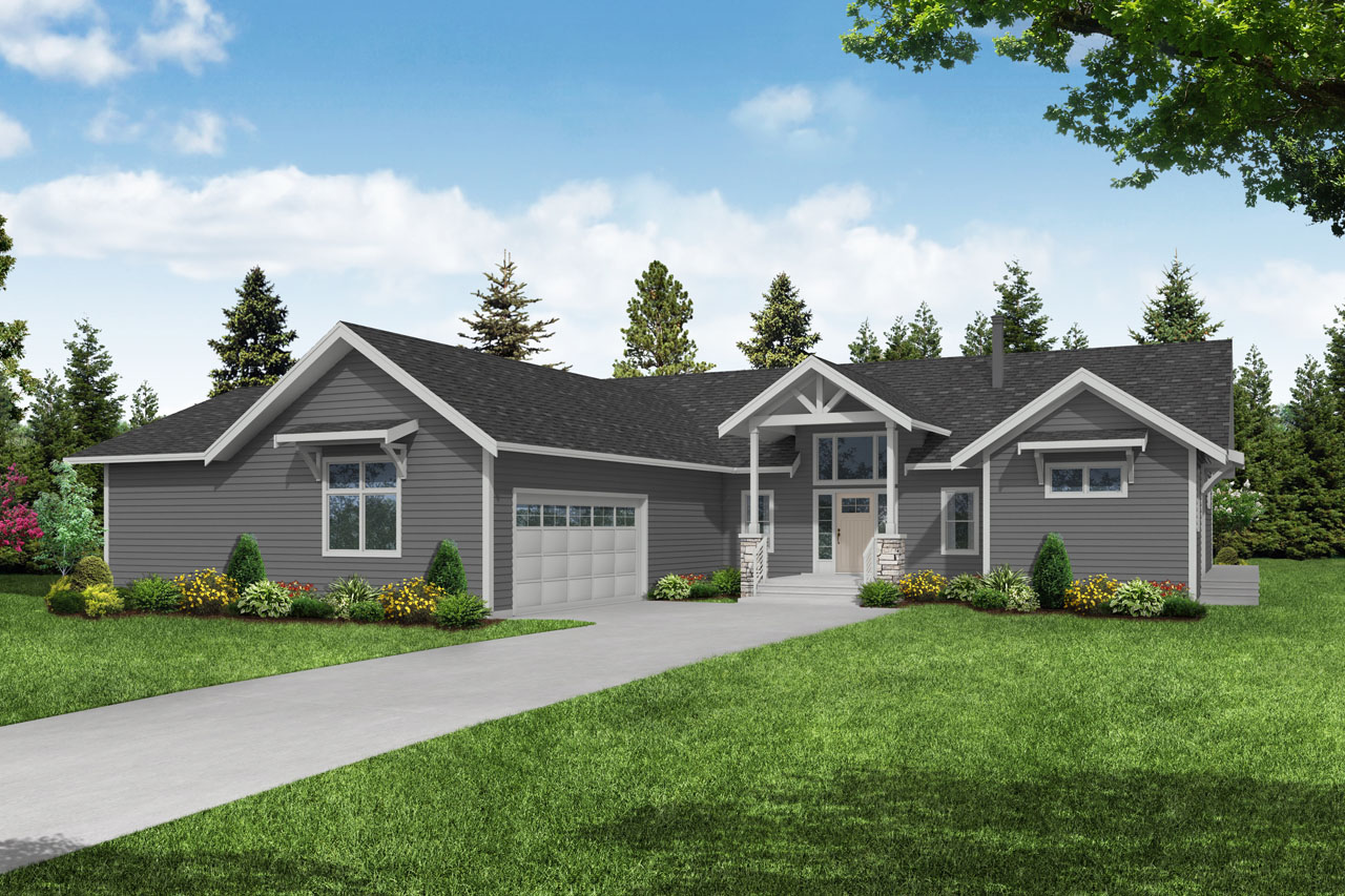 Cozy Craftsman House Plan Wasilla Ideal for Corner Lot - Associated Designs