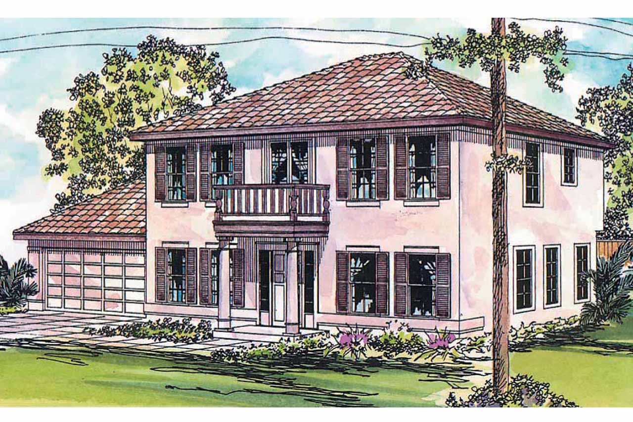 Classic Facade - Traditional Family Floor Plan - Associated Designs