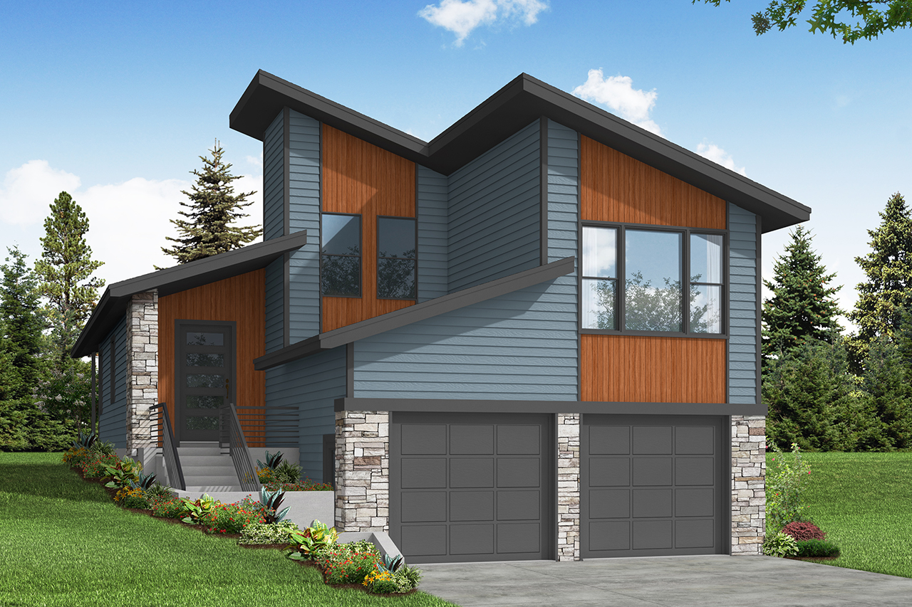 Unique Sloped Lot, Split Level Floor Plan offered in Modern Ossage ...