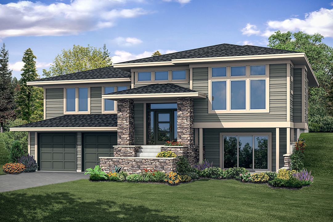 The Alpenglow: A Captivating Modern Split-Level Home Design for the ...