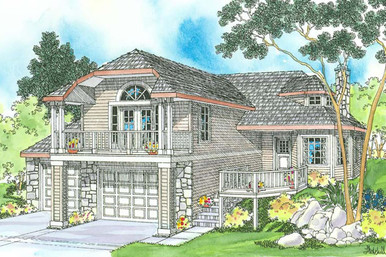 Cape Cod House Plans | Garage Floor Plans | Sloped Land - Associated ...