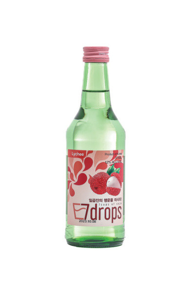 7 Drops Soju Lychee 375ml - Surdyk's