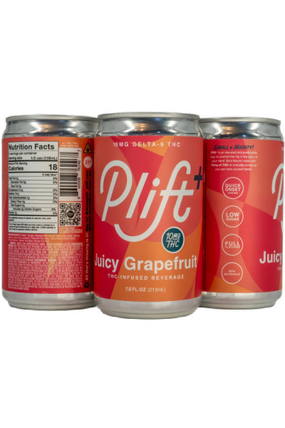 Plift Juicy Grapefruit 10mg Delta 9 THC 4pk cans - Surdyk's