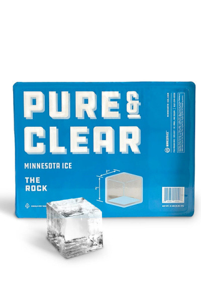 Pure & Clear Minnesota Ice The Rock Artisan Ice Cubes 12pk - Surdyk's