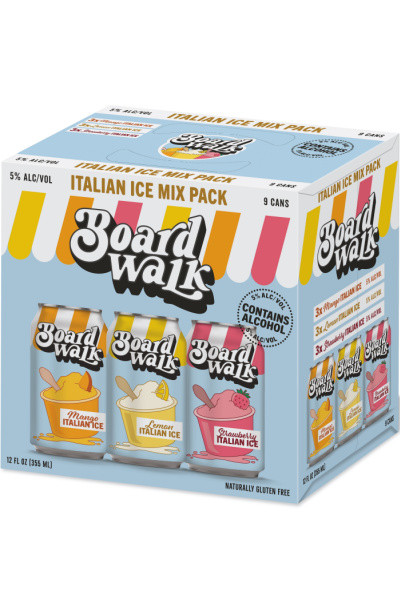 Boardwalk Italian Ice Mix Pack Variety 9pk 12oz cans - Surdyk's