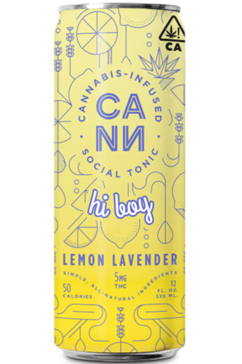 CANN Hi Boy Lemon Lavender 5mg THC 10mg CBD 4pk cans - Surdyk's