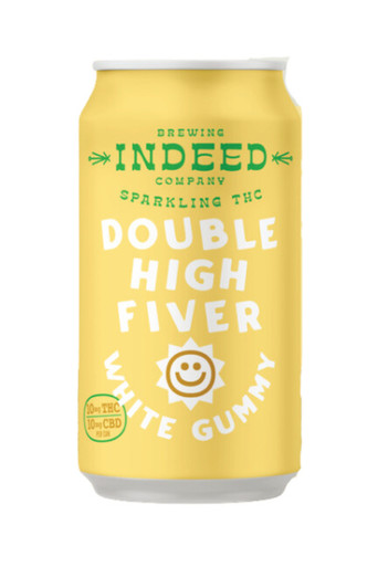 Indeed Double High Fiver White Gummy 10mg THC 4pk 12oz cans - Surdyk's