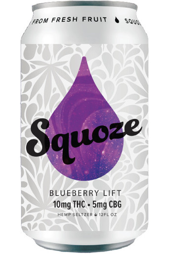 Squoze Blueberry Lift 10mg THC 5mg CBG 4pk 12oz cans - Surdyk's