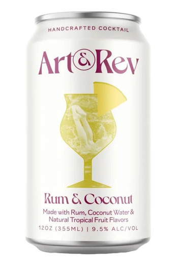 Art & Rev Rum & Coconut RTD 12oz can 355ml - Surdyk's